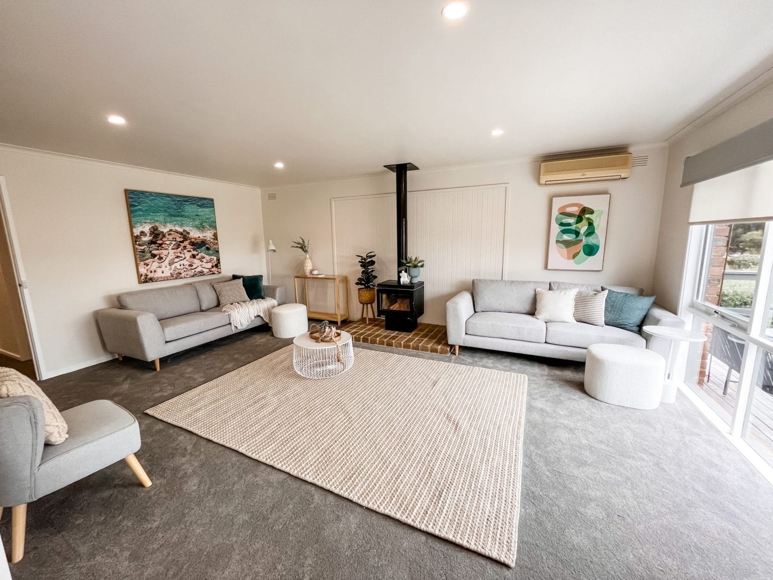 Emerson Fabric 2 Seater Lounge Suite for Rent Melbourne